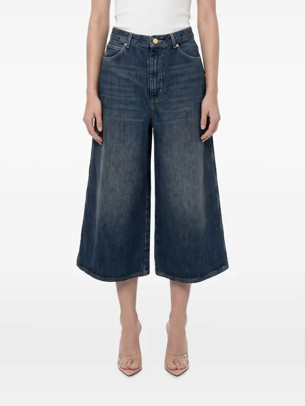 Soeur Faded-detail Denim Shorts