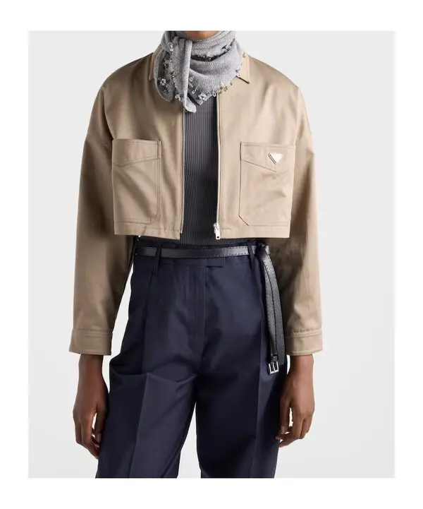 Prada Ribbed Knit Long Sleeve Top - Lead Ash