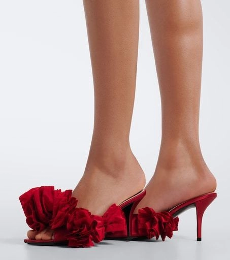 Magda Butrym Floral-appliqué High-heeled Sandals