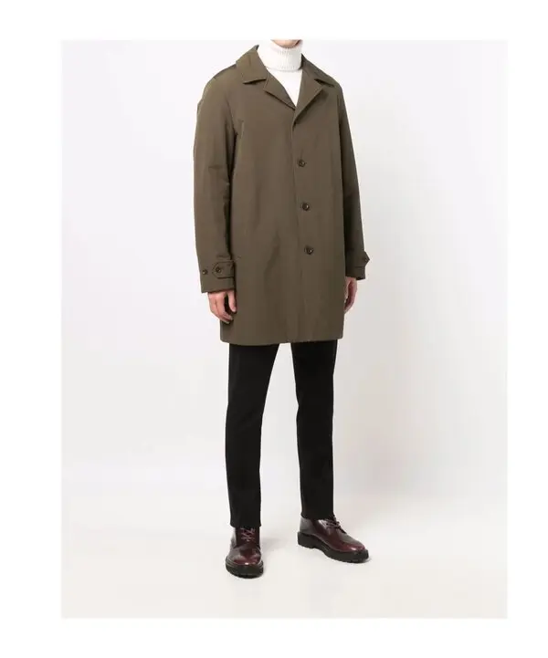 Aspesi Single-breasted Jacket With Classic Collar And Vented Back