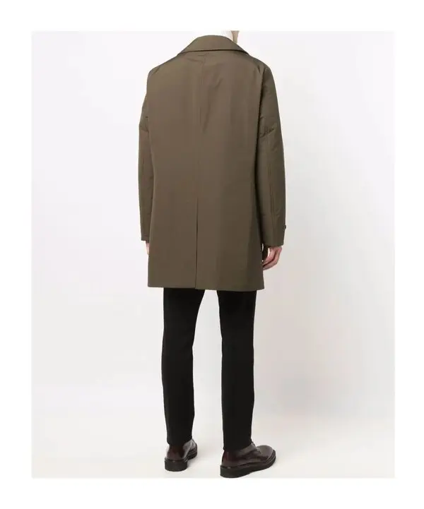 Aspesi Single-breasted Jacket With Classic Collar And Vented Back