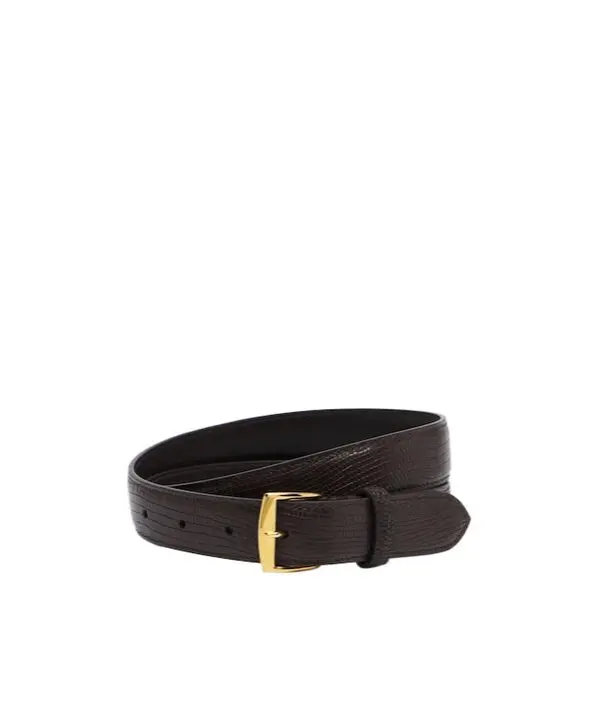 NILI LOTAN Snake-effect Leather Belt