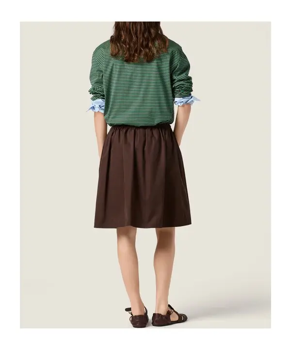Miu Miu Washed Gabardine Skirt