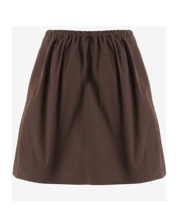 Miu Miu Washed Gabardine Flared Skirt
