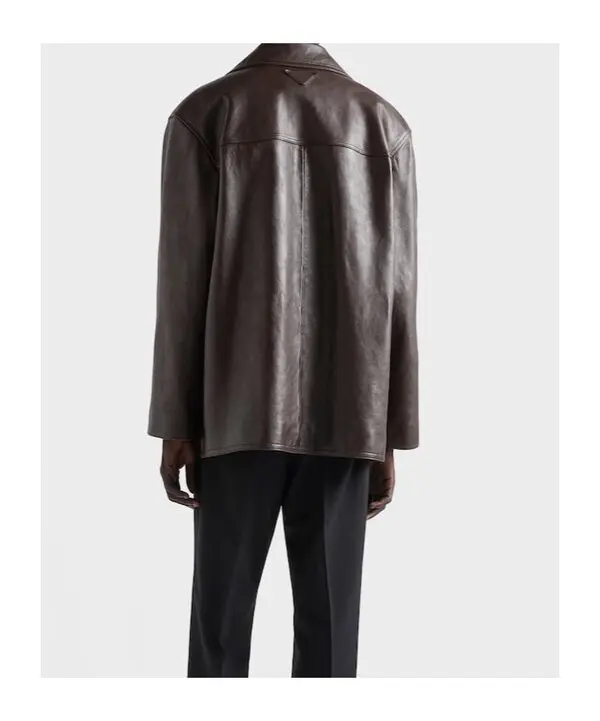 Prada Nappa Leather Caban Jacket