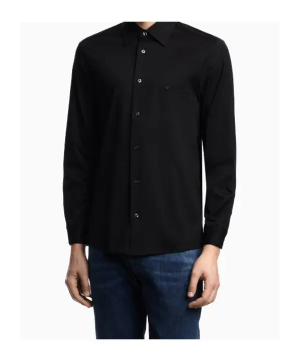 Emporio Armani Logo Embroidered Button-up Shirt