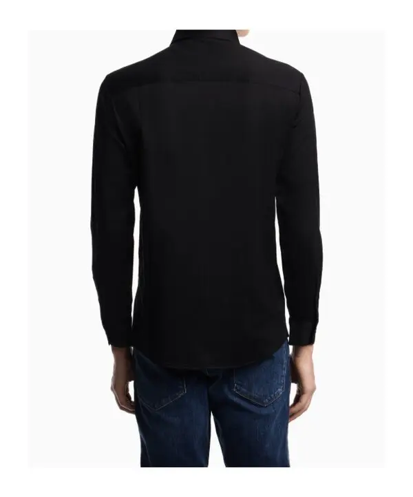 Emporio Armani Logo Embroidered Button-up Shirt