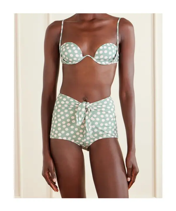 Alaïa Polka Dot Bikini Set With Matching Bag
