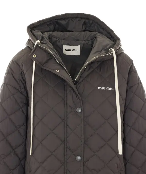 Miu Miu Technical Pongé Down Jacket