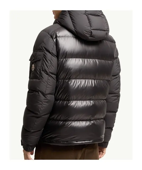 Moncler Maya Logo Patch Puffer Jacket - Black