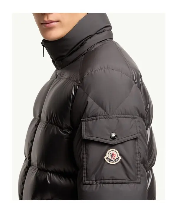 Moncler Maya Logo Patch Puffer Jacket - Black