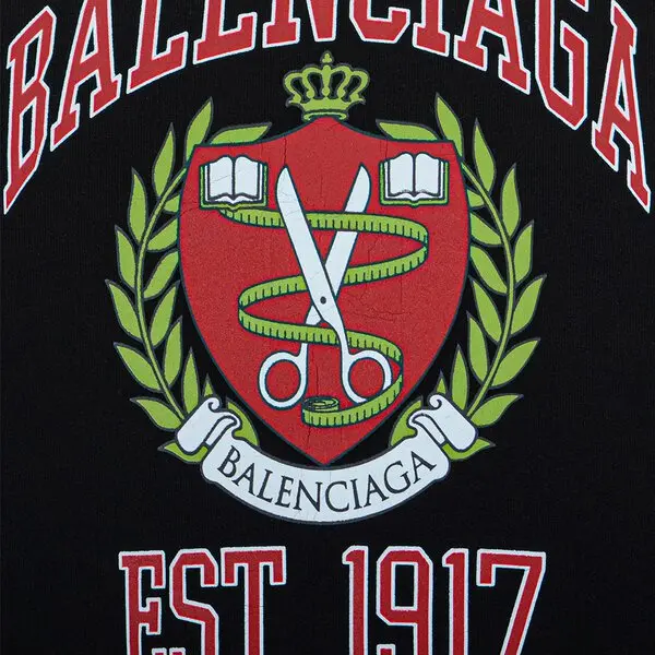 Balenciaga Logo-print Hoodie - Black