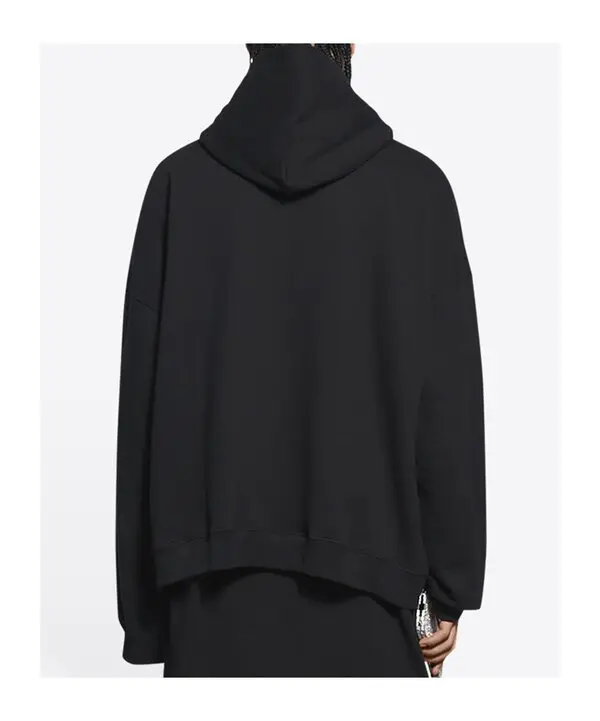 Balenciaga Logo-print Hoodie - Black