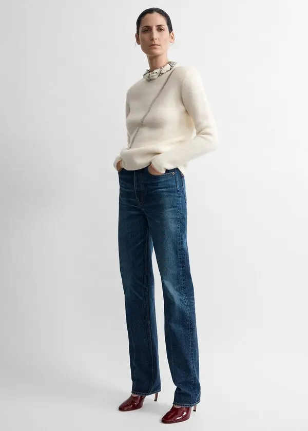 TOTEME Structured Crew Knit In Alpaca, Cashmere, And Silk Blend