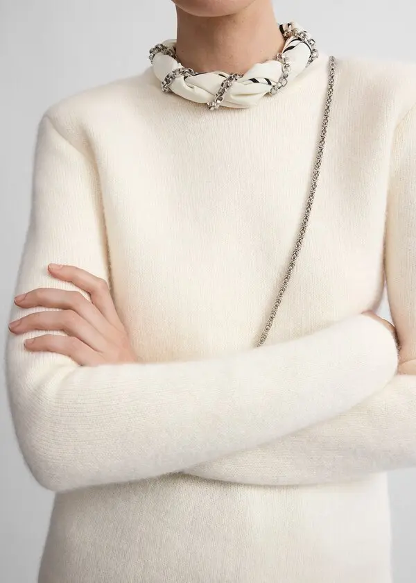 TOTEME Structured Crew Knit In Alpaca, Cashmere, And Silk Blend
