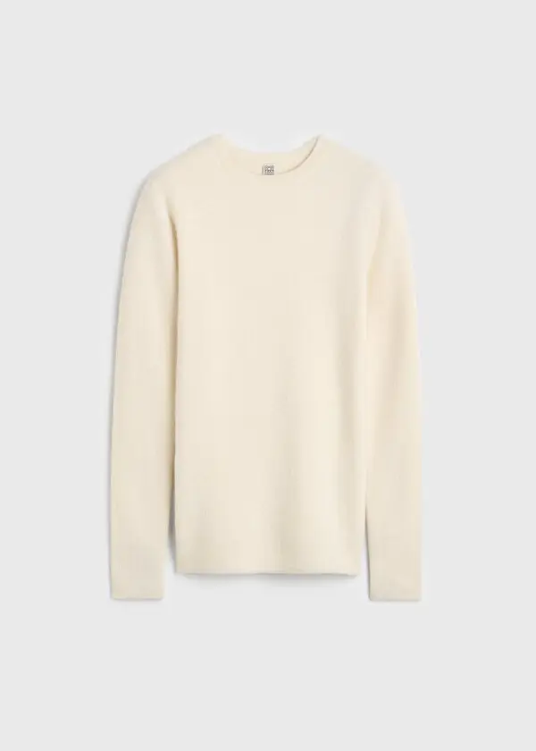 TOTEME Structured Crew Knit In Alpaca, Cashmere, And Silk Blend