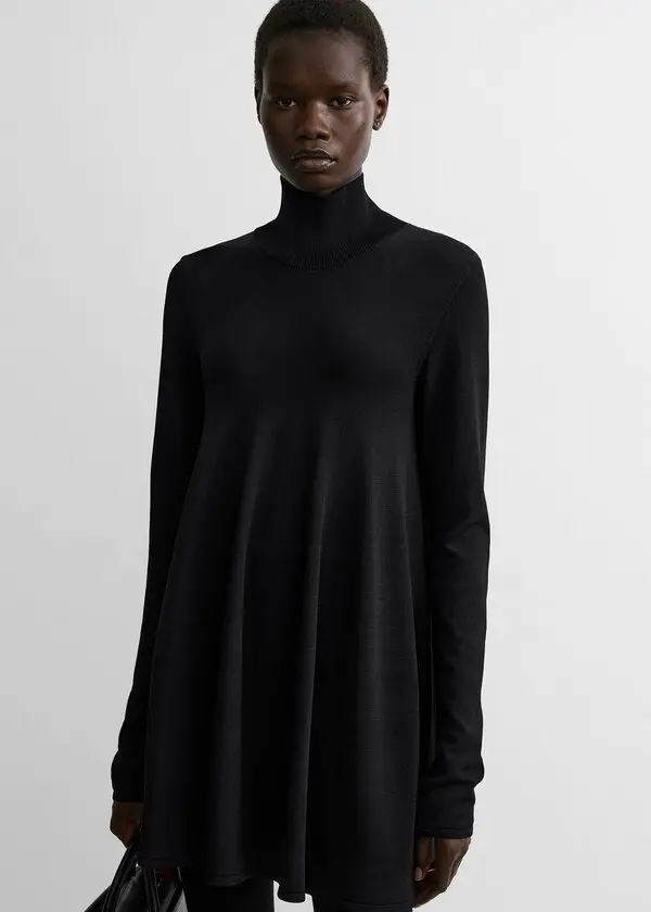 TOTEME Crepe Turtleneck Top