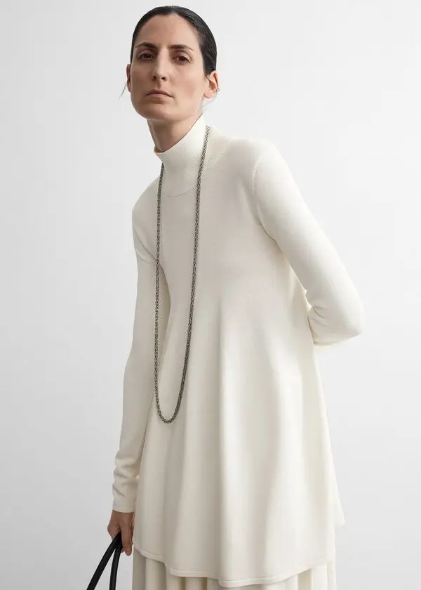 TOTEME Crepe Turtleneck Top