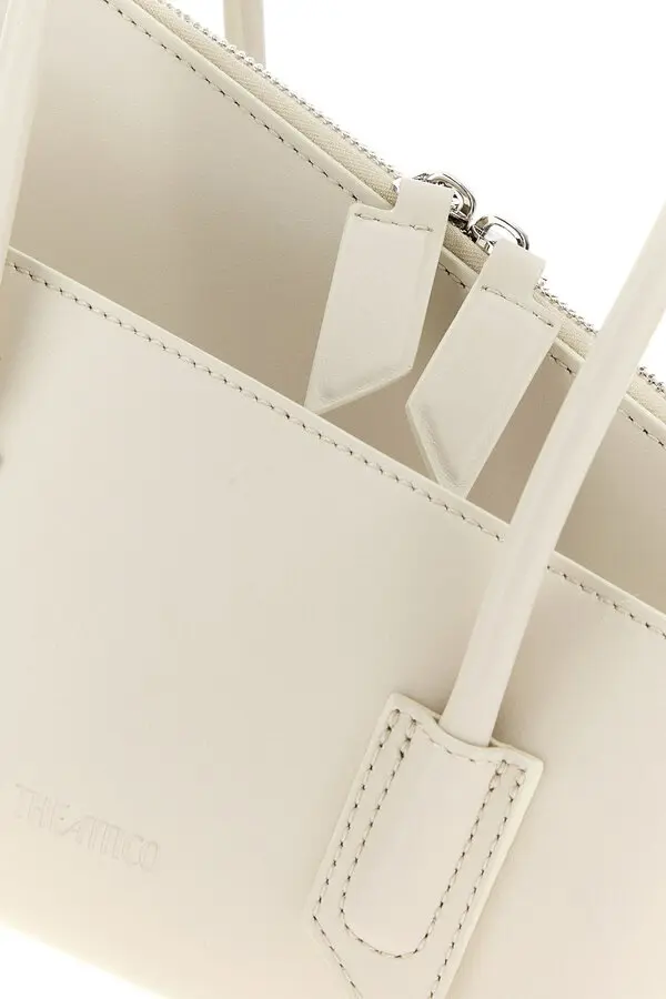 Attico La Passeggiata" Small Leather Shoulder Bag - White