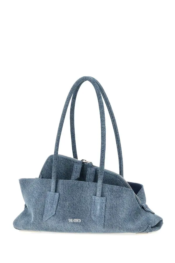 Attico Denim Small La Passeggiata Shoulder Bag