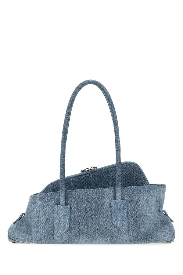 Attico Denim Small La Passeggiata Shoulder Bag