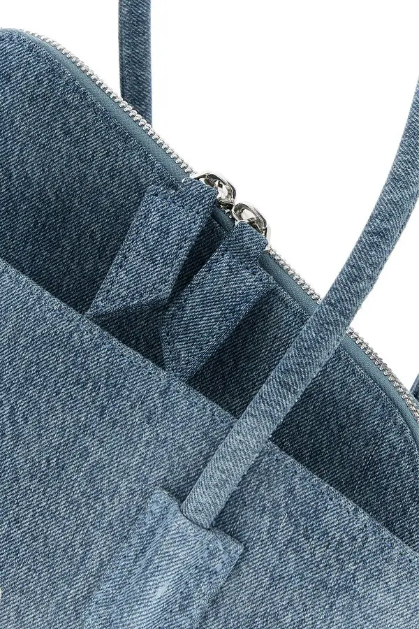 Attico Denim Small La Passeggiata Shoulder Bag