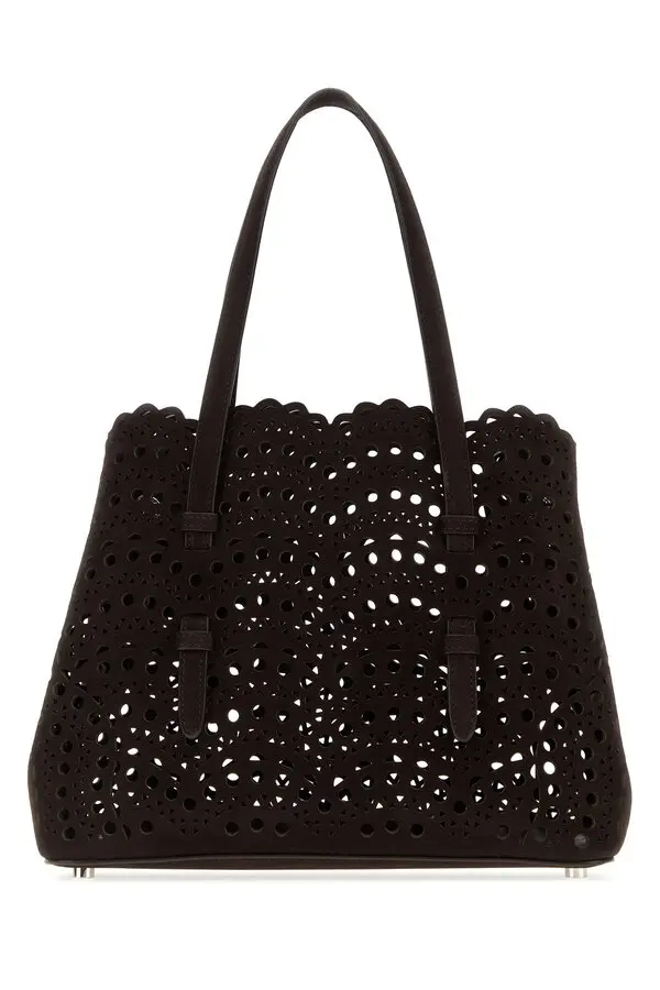 Alaïa Dark Suede Mina 25 Handbag
