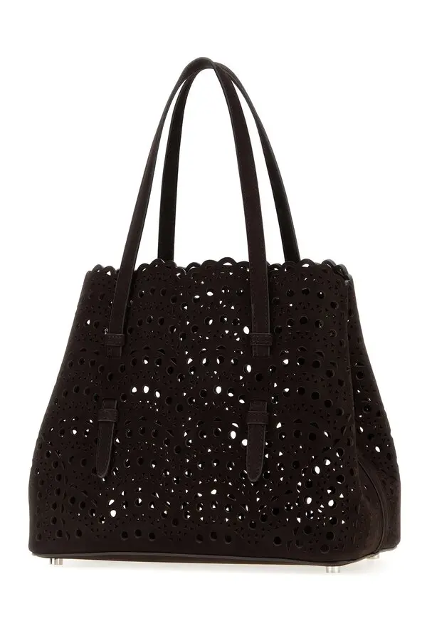 Alaïa Dark Suede Mina 25 Handbag
