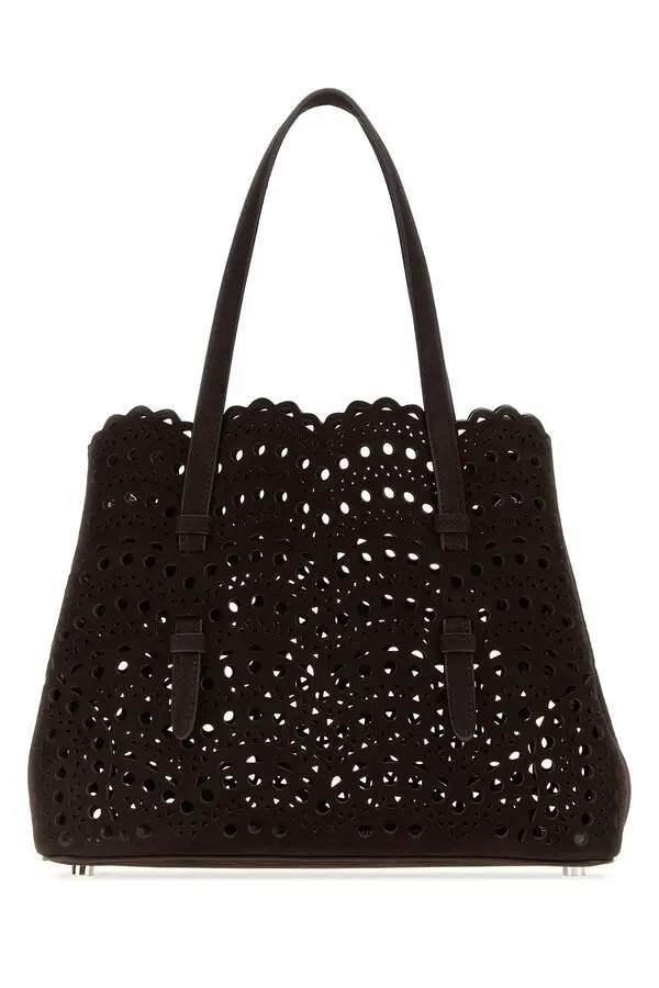 Alaïa Dark Suede Mina 25 Handbag