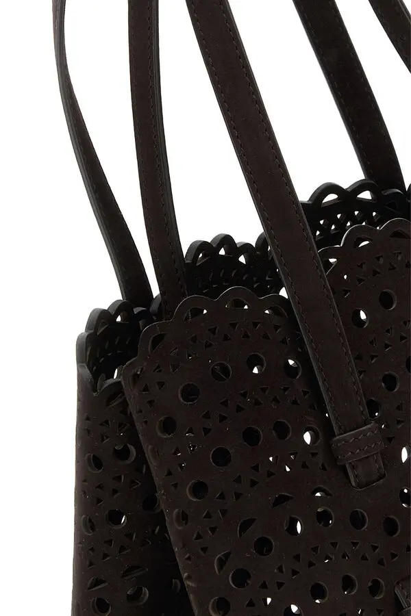 Alaïa Dark Suede Mina 25 Handbag