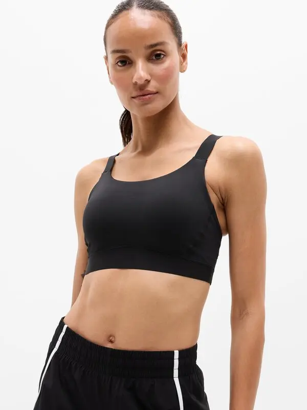 Athleta Interval Adjustable Sports Bra A-c - Black