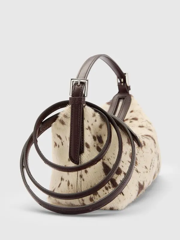 ATP ATELIER Vadena Mandorla Walnut Printed Mini Leather Pouch - Mandorla,walnut