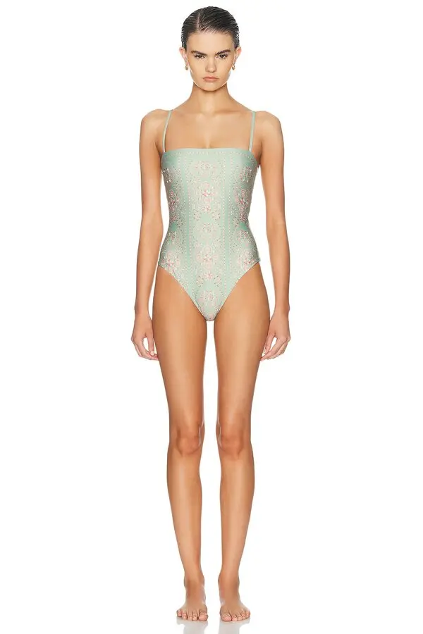 Agua Bendita Embellished One Piece Swimsuit - Playa