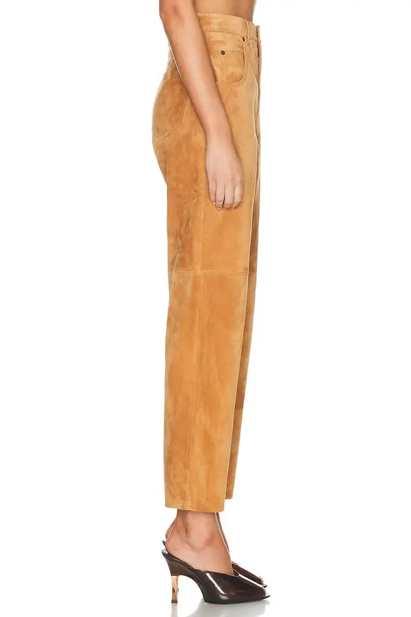 Chloé Suede Pant In Brown