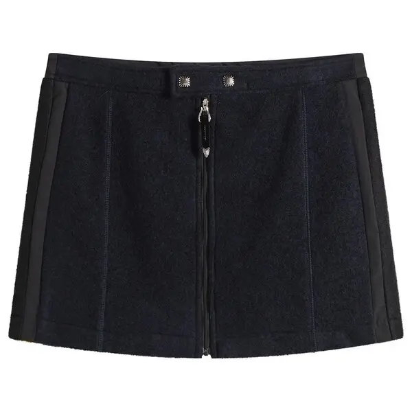 Toga Wool Jersey Skirt - Navy