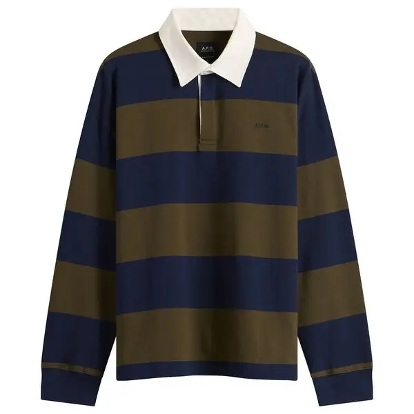 A.p.c. Isaac Block Stripe Rugby Shirt