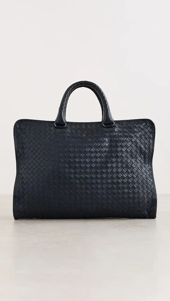 Shopbop Bottega Veneta Intrecciato Calfskin Briefcase - Blue