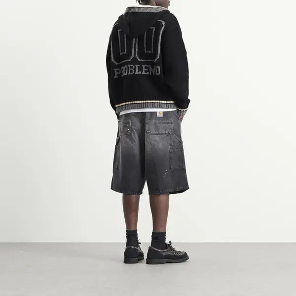 NO PROBLEMO Nyp Varsity Zip Through Knit