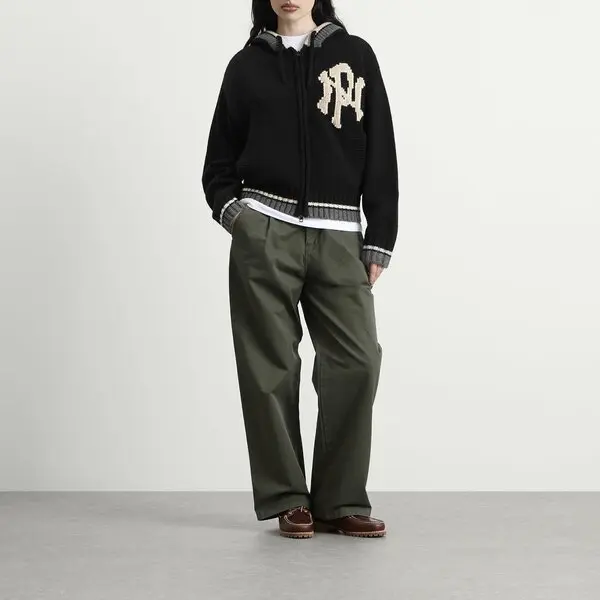 NO PROBLEMO Nyp Varsity Zip Through Knit