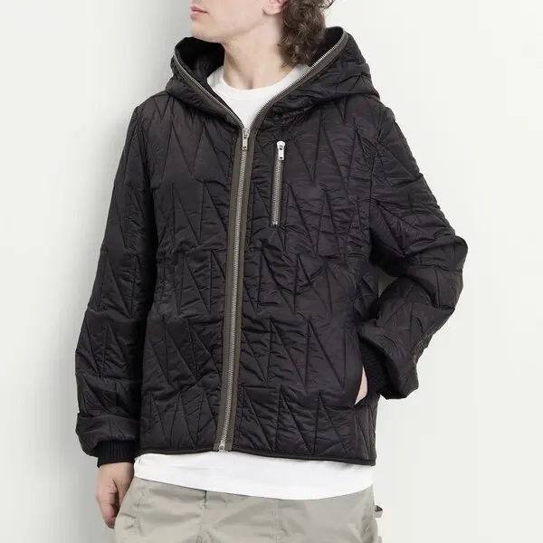Rick Owens Quilted Zip-up Jacket With Hood