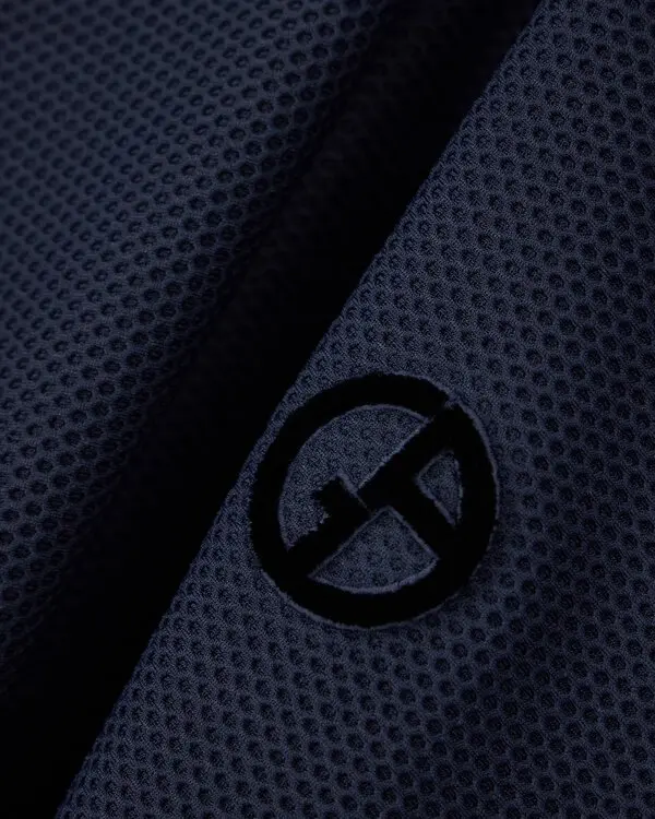 Giorgio Armani Oversized Honeycomb Jersey T-shirt - Navy Blue