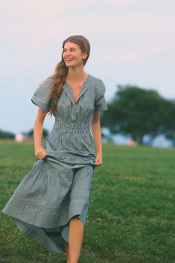 Anthropologie Somerset Tiered Midi Dress