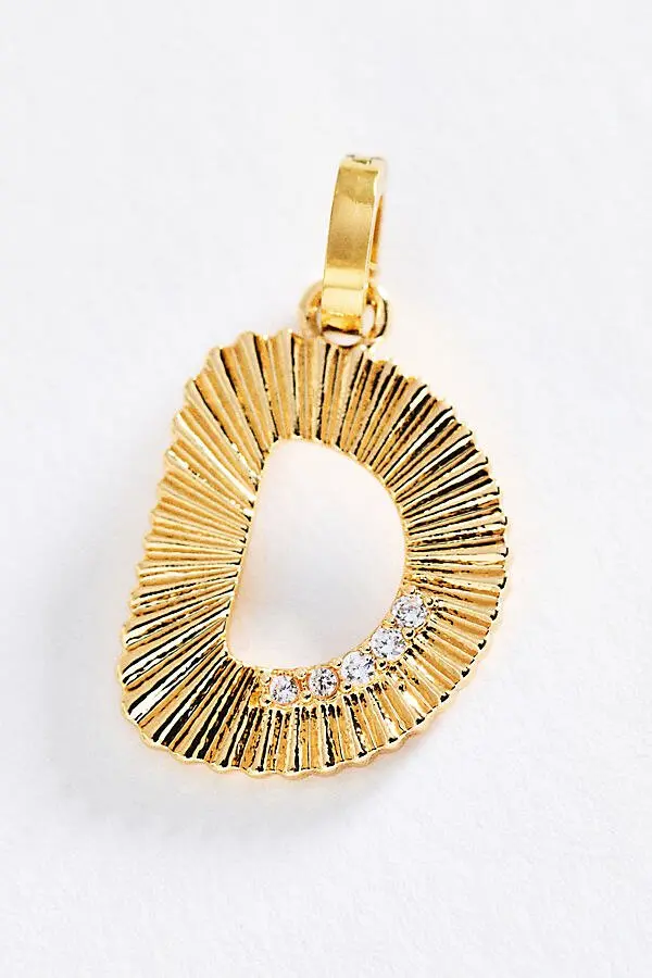 Anthropologie Mono Bar Fluted Initial Charm - D