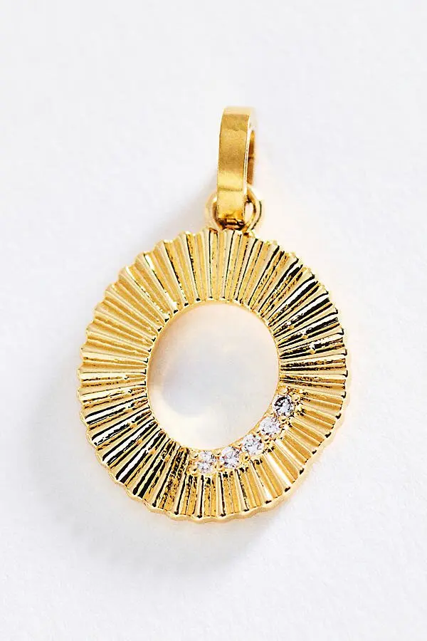 Anthropologie Mono Bar Fluted Initial Charm - O