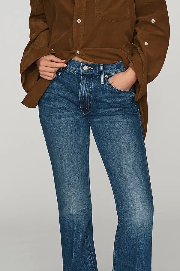 MOTHER Outsider Sneak Mid-rise Straight-leg Jeans