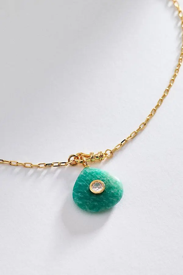 Anthropologie Delicate Stone Necklace