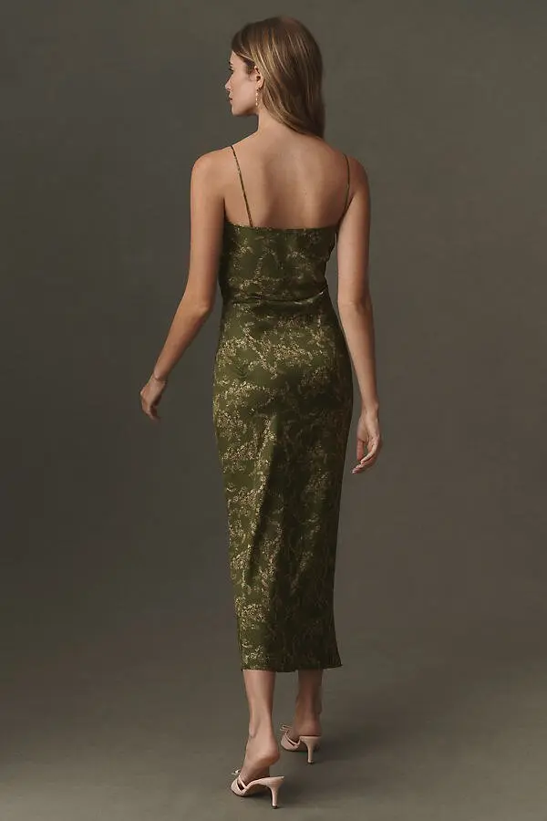 Amanda Uprichard Jean Square-neck Midi Dress