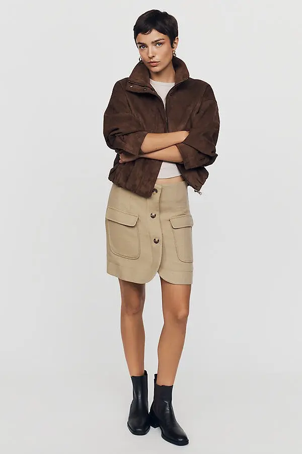 Maeve Layered Suitg Mi Skirt