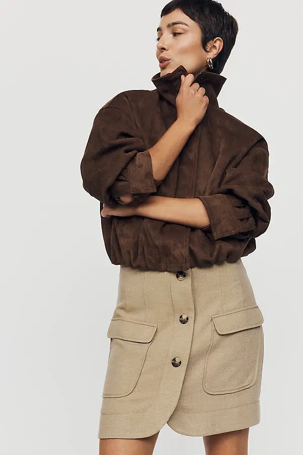 Maeve Layered Suitg Mi Skirt