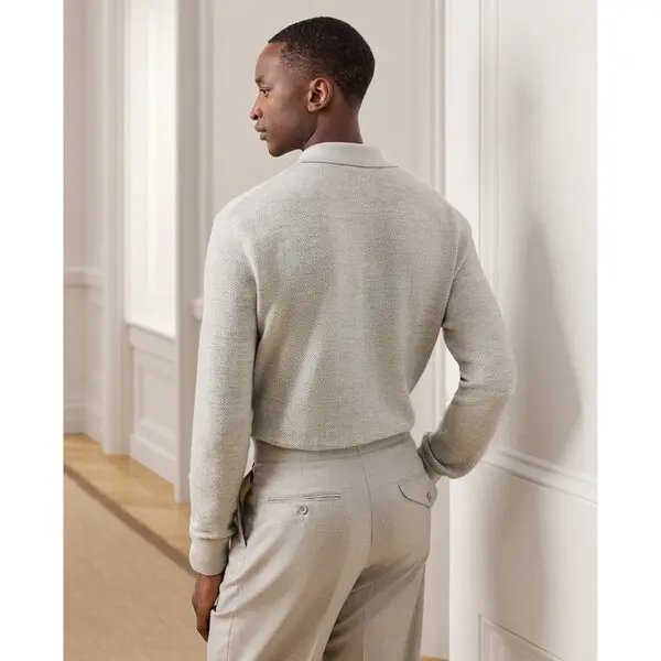 Ralph Lauren Cashmere-linen Polo Sweater